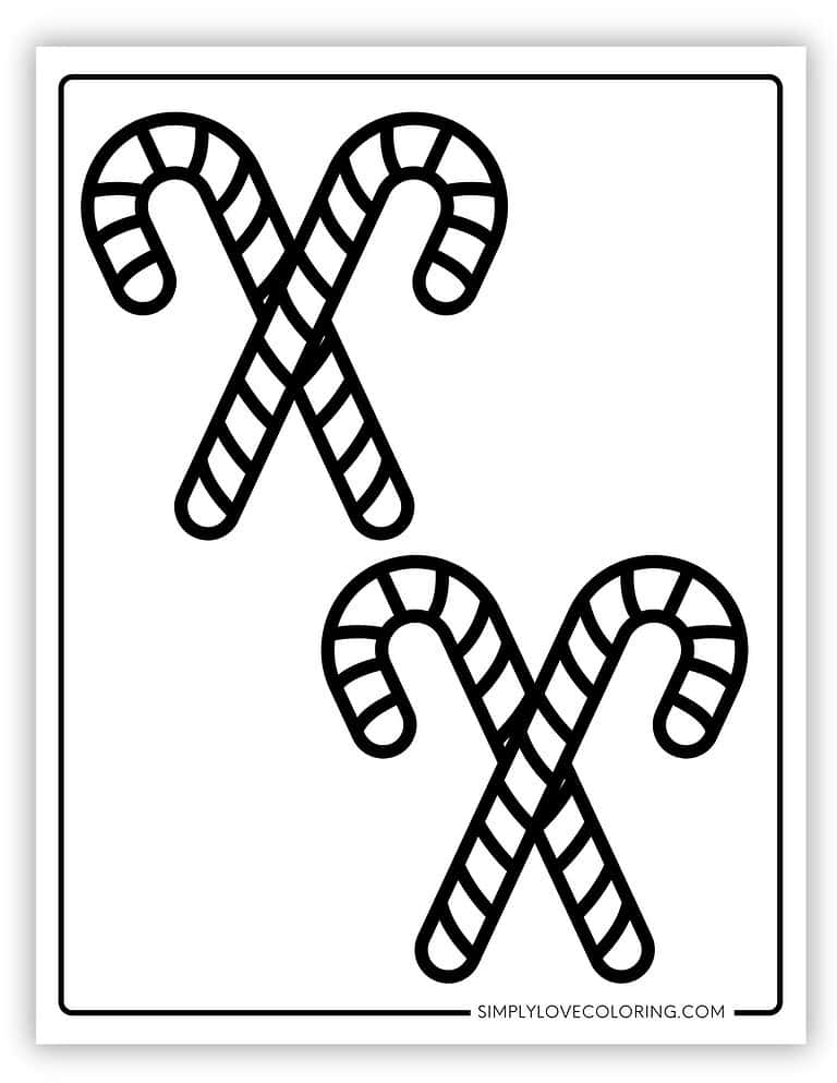 Candy Cane Templates (Free PDF Printables) - Simply Love Coloring