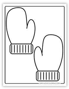 Mitten Templates (Free PDF Printables) - Simply Love Coloring
