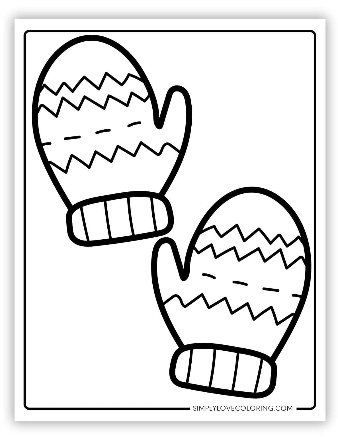 Mitten Templates (Free PDF Printables) - Simply Love Coloring