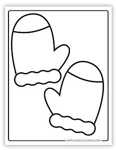 Mitten Templates (Free PDF Printables) - Simply Love Coloring