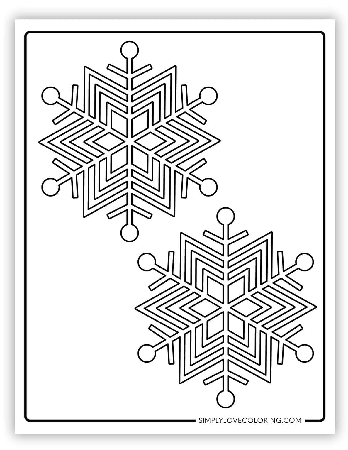 Snowflake Templates (Free PDF Printables) - Simply Love Coloring