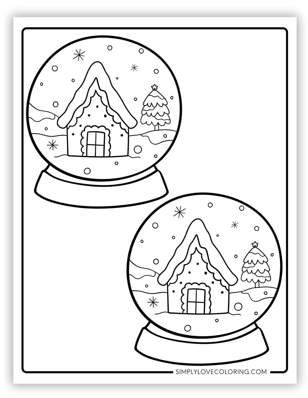 Snow Globe Templates (Free PDF Printables) - Simply Love Coloring