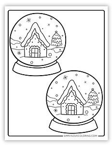 Snow Globe Templates (Free PDF Printables) - Simply Love Coloring