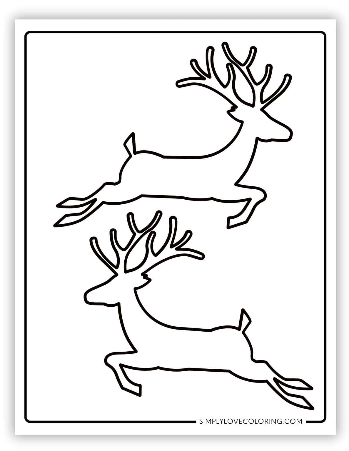 Reindeer Templates (Free PDF Printables) - Simply Love Coloring