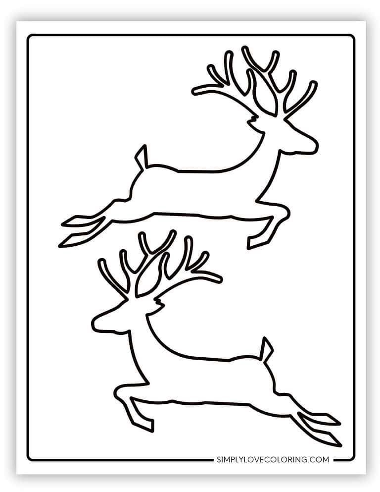 Reindeer Templates (Free PDF Printables) - Simply Love Coloring