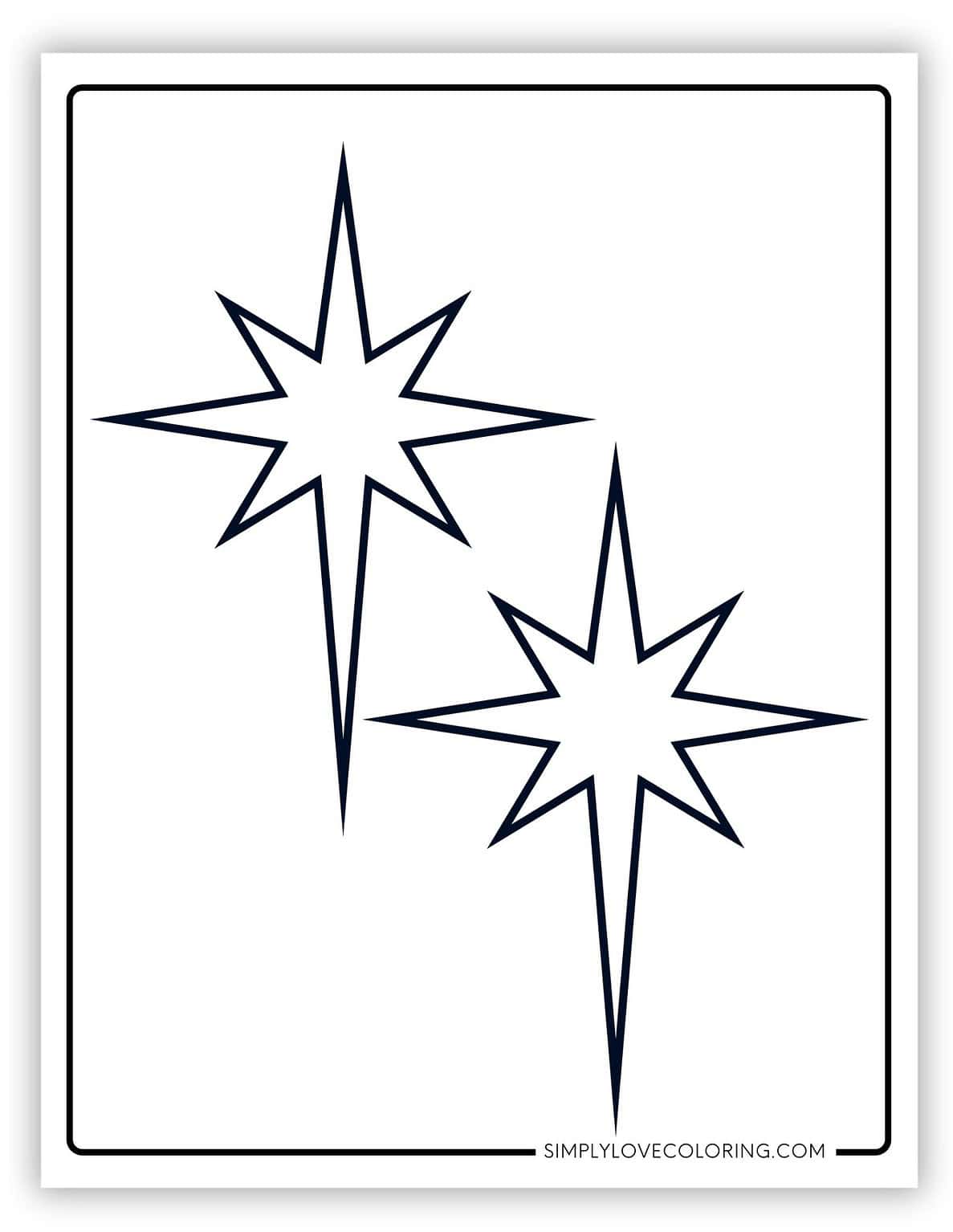 Star Templates (Free PDF Printables) - Simply Love Coloring