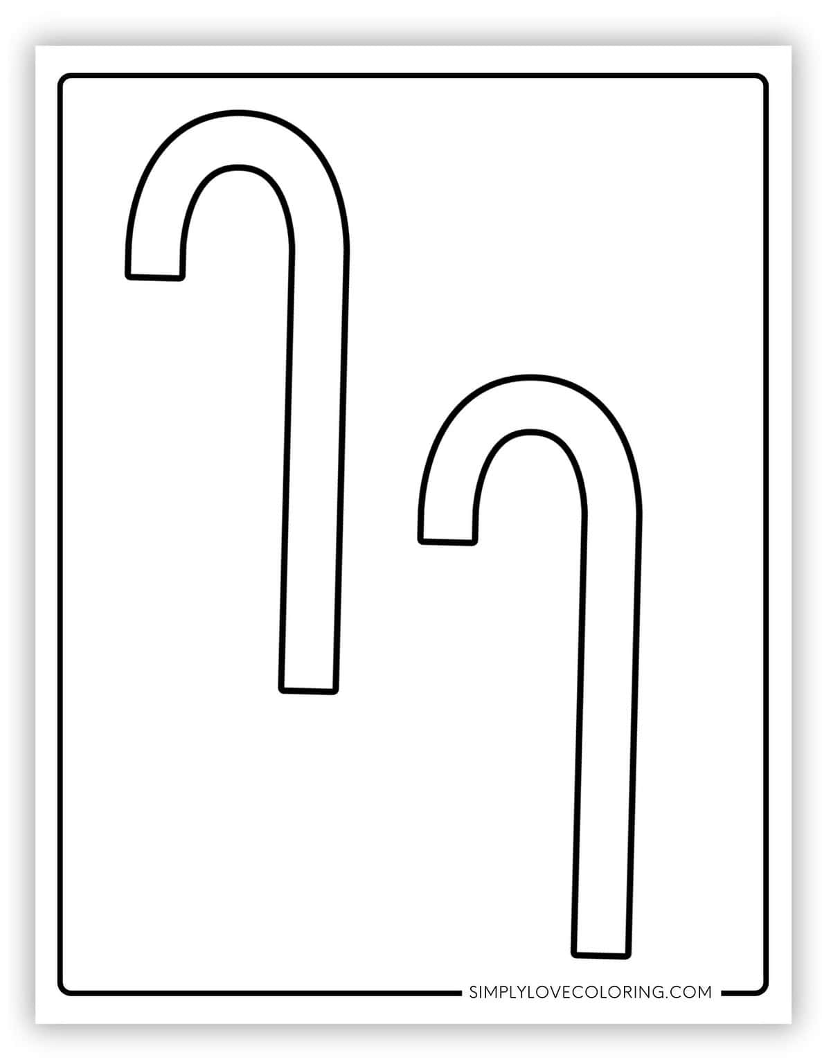Candy Cane Templates (Free PDF Printables) - Simply Love Coloring