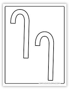 Candy Cane Templates (Free PDF Printables) - Simply Love Coloring