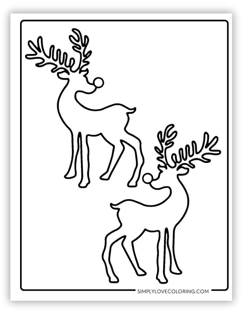Reindeer Templates (Free PDF Printables) - Simply Love Coloring