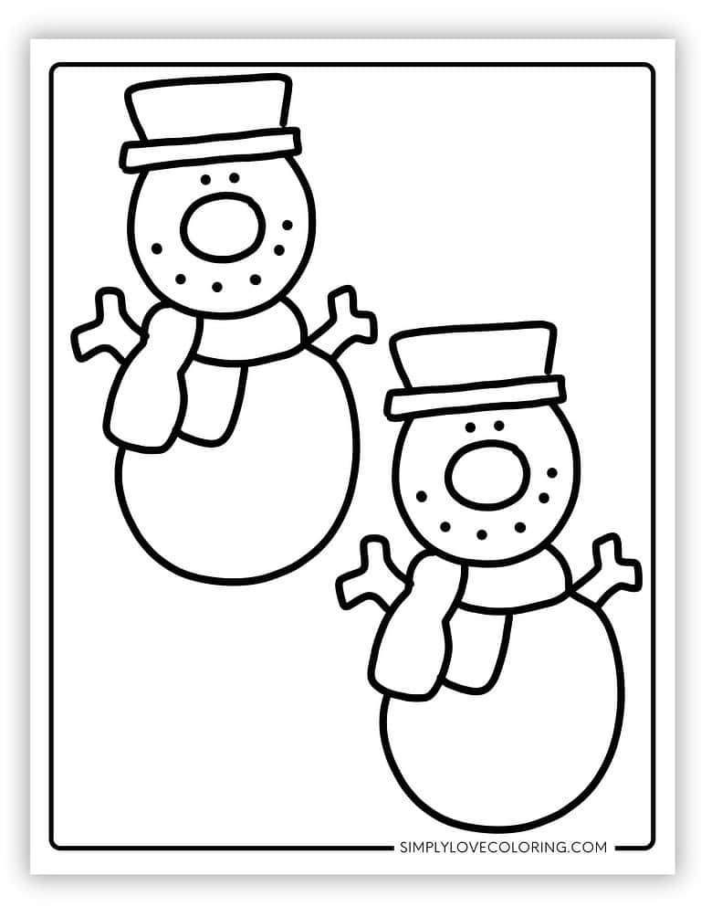 Snowman Templates (Free PDF Printables) - Simply Love Coloring