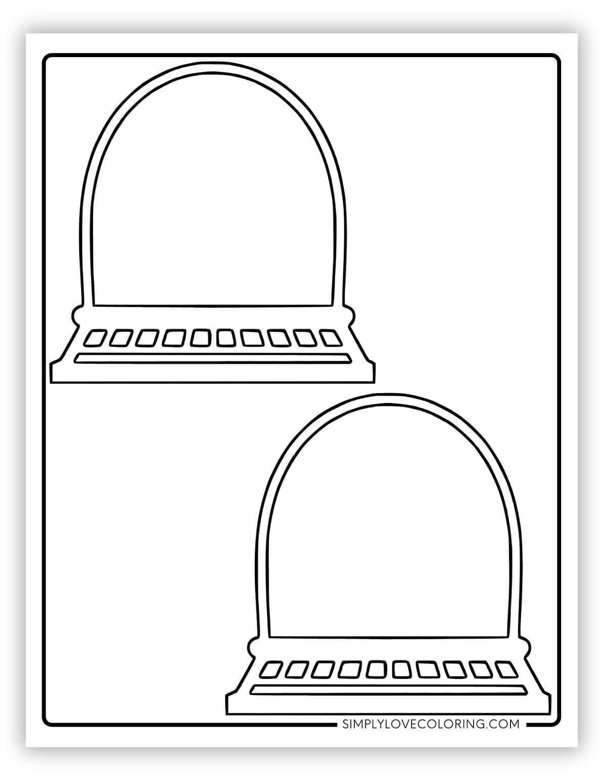 Snow Globe Templates (Free PDF Printables) - Simply Love Coloring