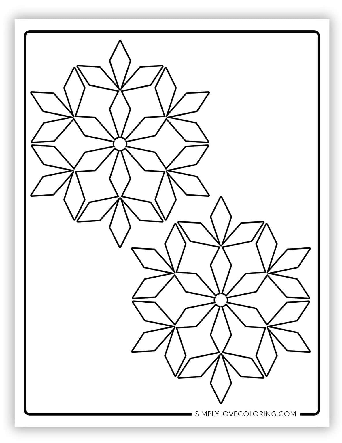 Snowflake Templates (Free PDF Printables) - Simply Love Coloring