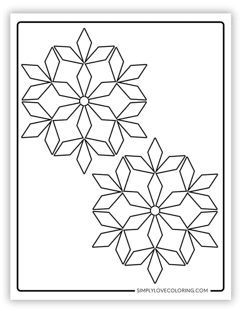 Snowflake Templates (Free PDF Printables) - Simply Love Coloring