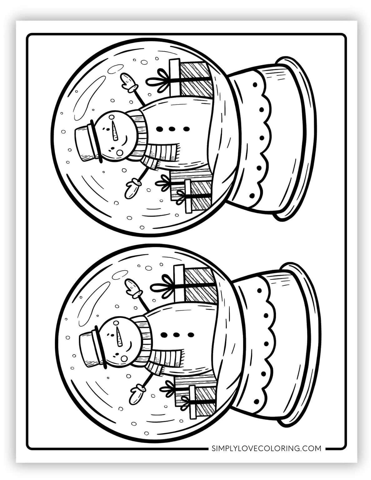 Snow Globe Templates (Free PDF Printables) - Simply Love Coloring