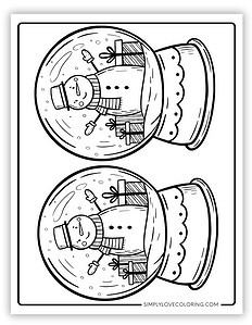 Snow Globe Templates (Free PDF Printables) - Simply Love Coloring