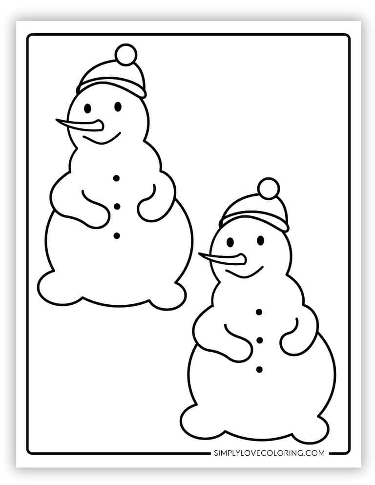 Snowman Templates (Free PDF Printables) - Simply Love Coloring