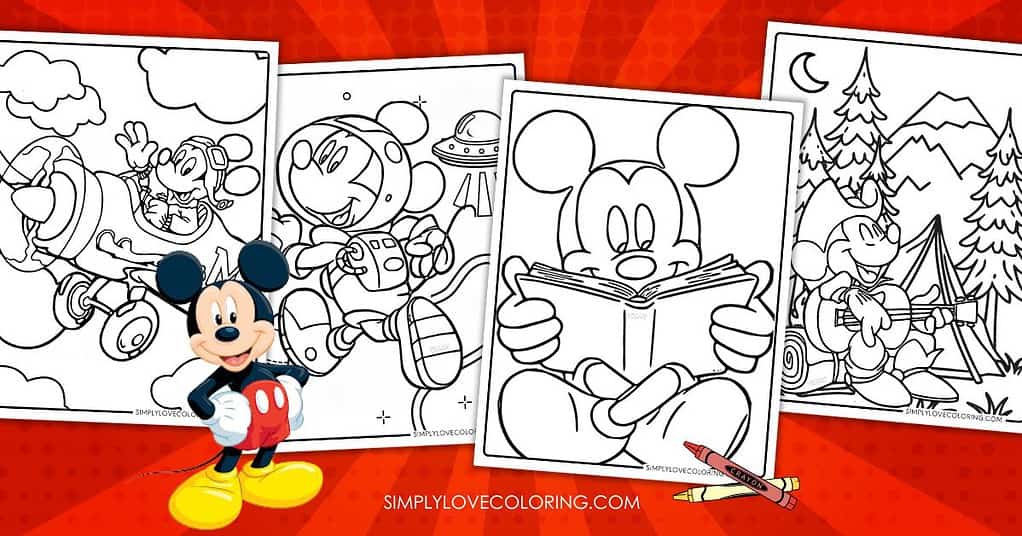 Mickey Mouse Coloring Pages (Free PDF Printables) - Simply Love Coloring