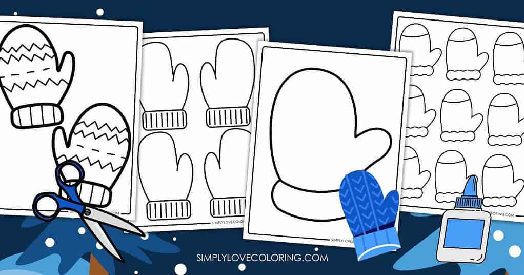 Mitten Templates (Free PDF Printables) – Simply Love Coloring