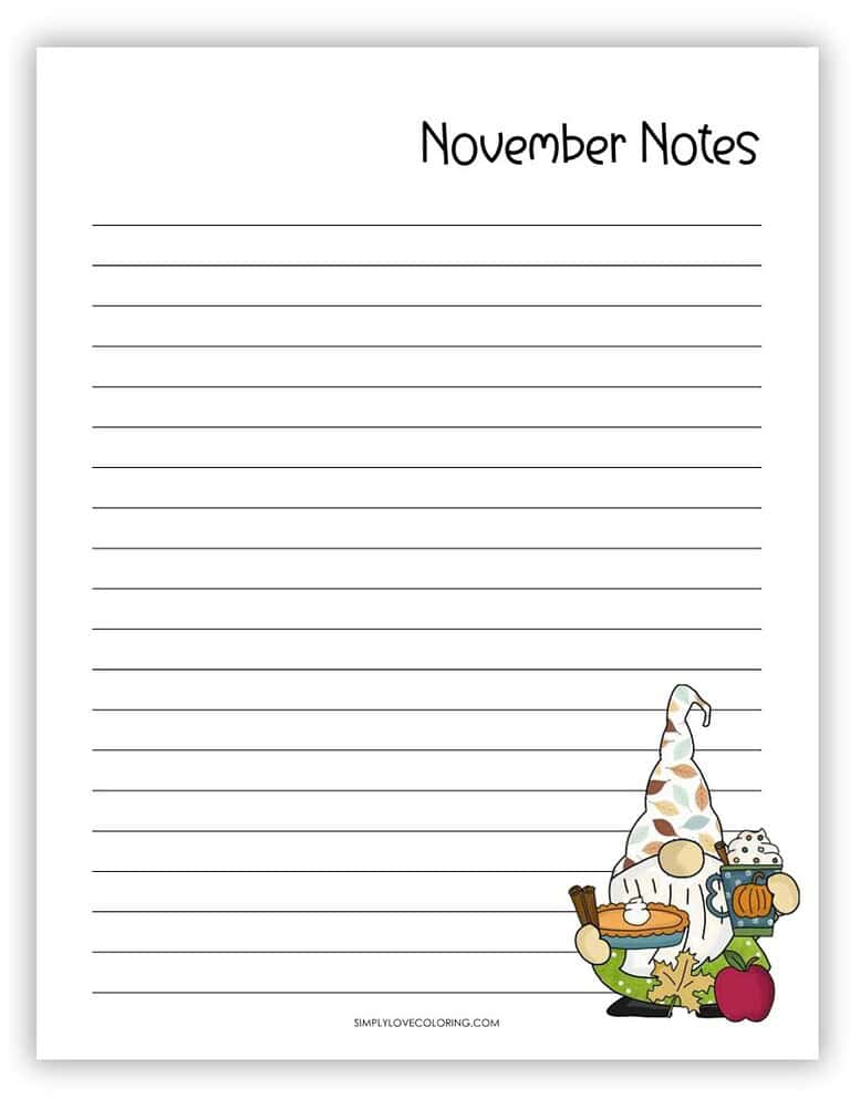 November Planner Printables (Free PDF Downloads) – Simply Love Coloring