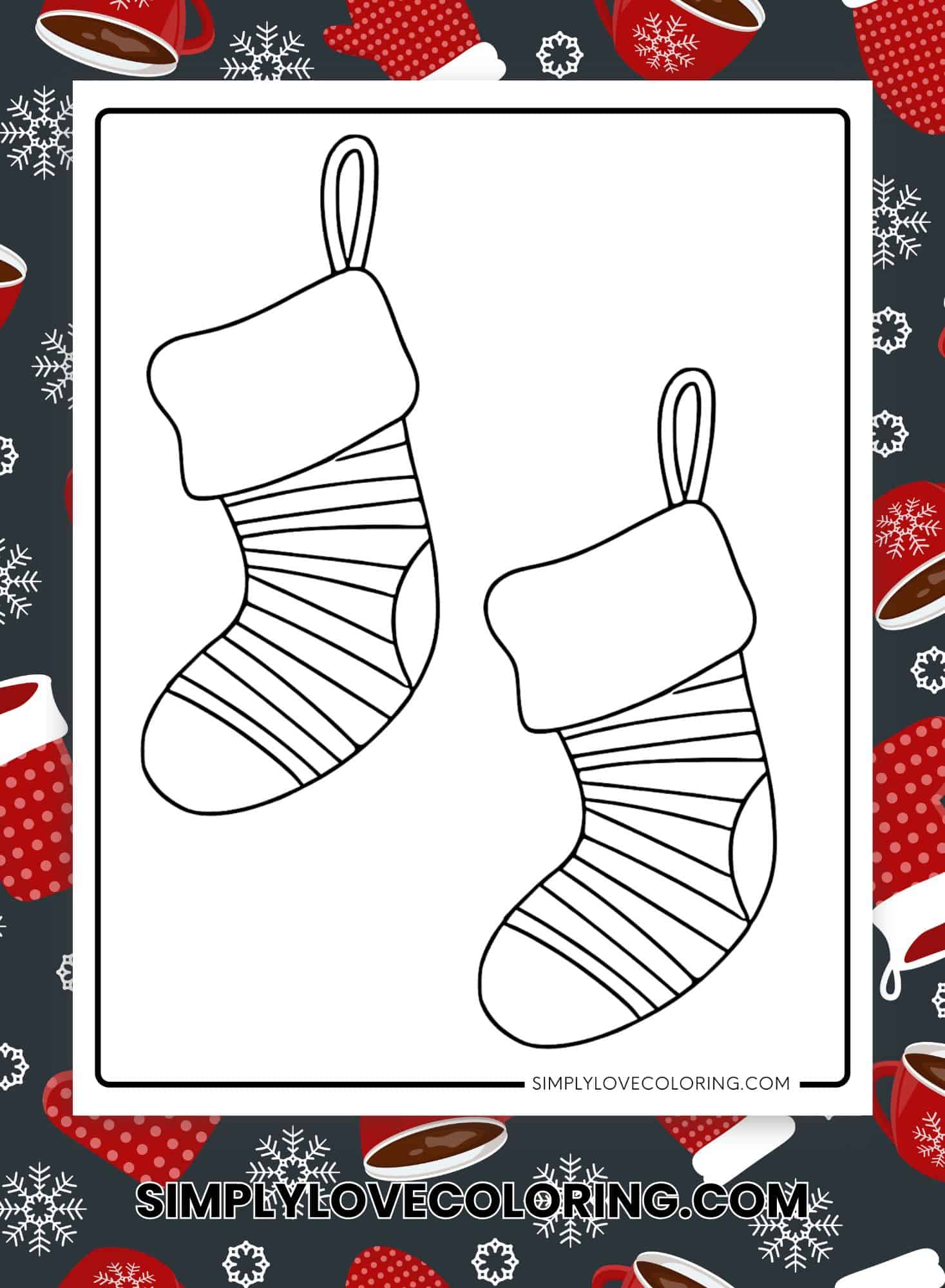 Christmas Stocking Templates (Free PDF Printables) - Simply Love Coloring