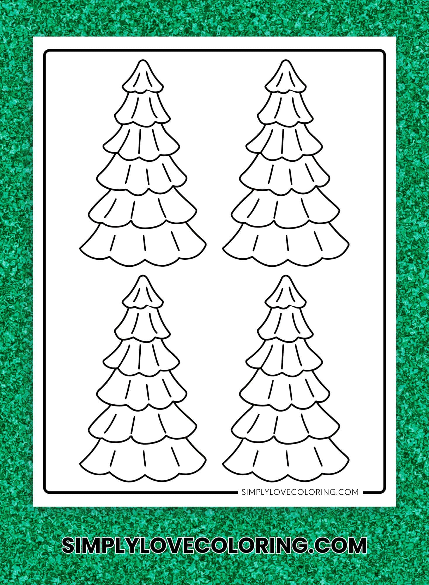 Christmas Tree Templates (Free PDF Printables) - Simply Love Coloring