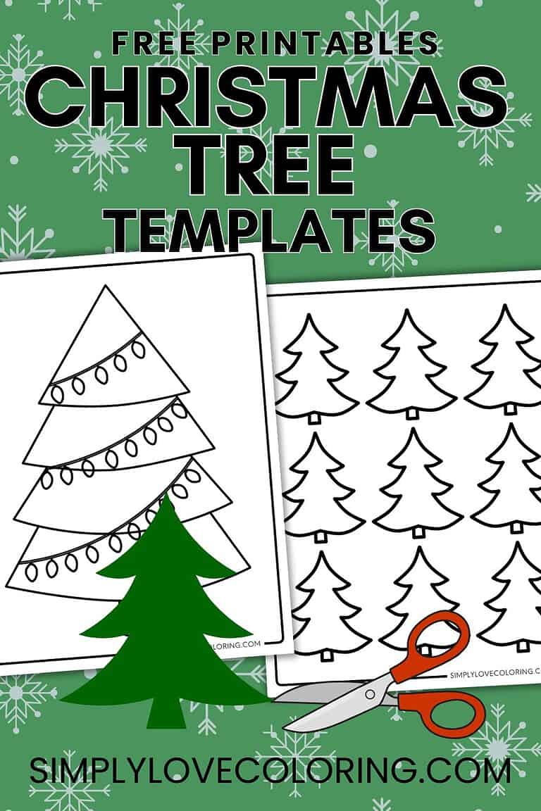 Christmas Tree Templates (Free PDF Printables) - Simply Love Coloring