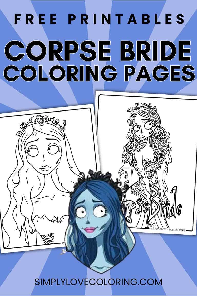 Corpse Bride Coloring Pages (Free PDF Printables) - Simply Love Coloring