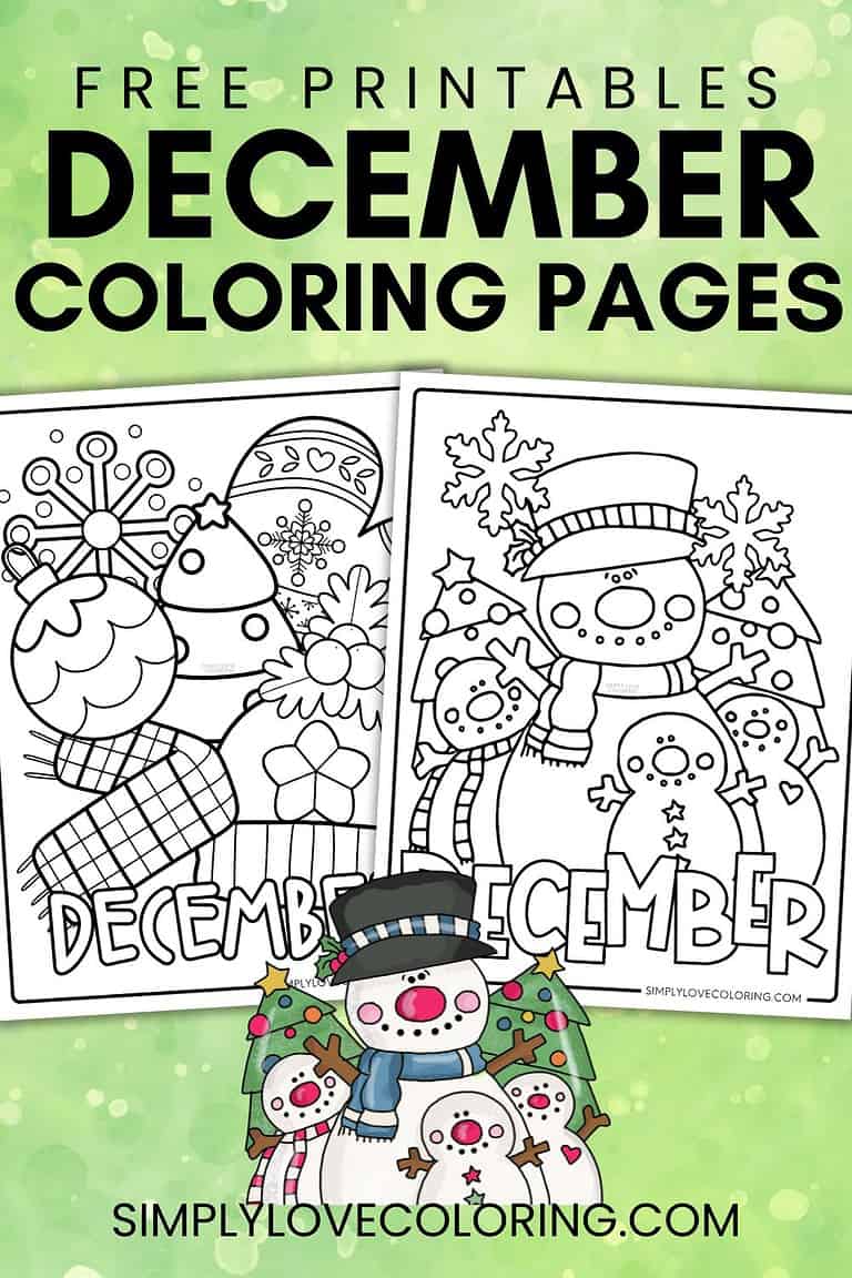 December Coloring Pages (Free PDF Printables) - Simply Love Coloring