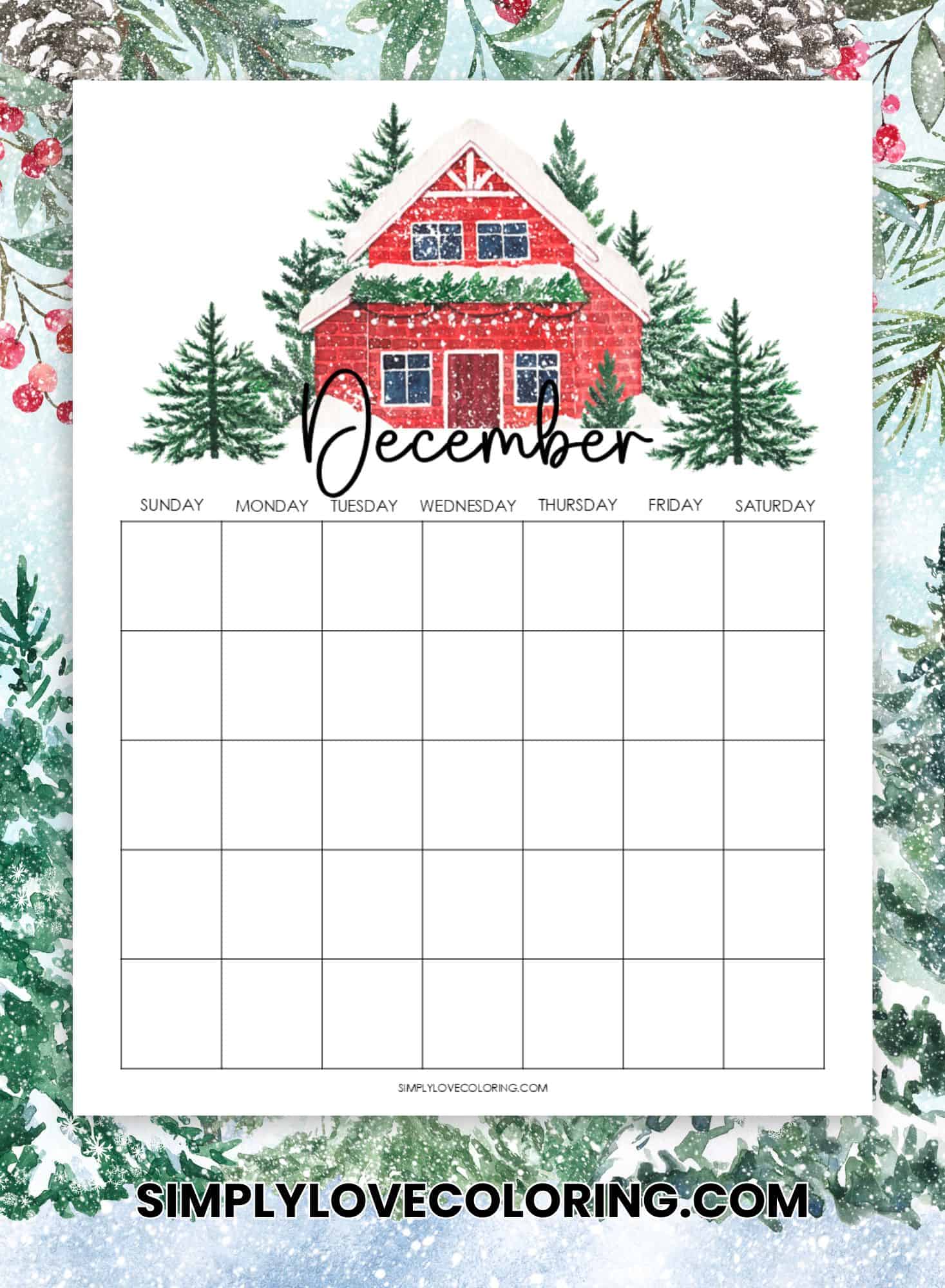 December Planner Printables (Free PDF Downloads) - Simply Love Coloring