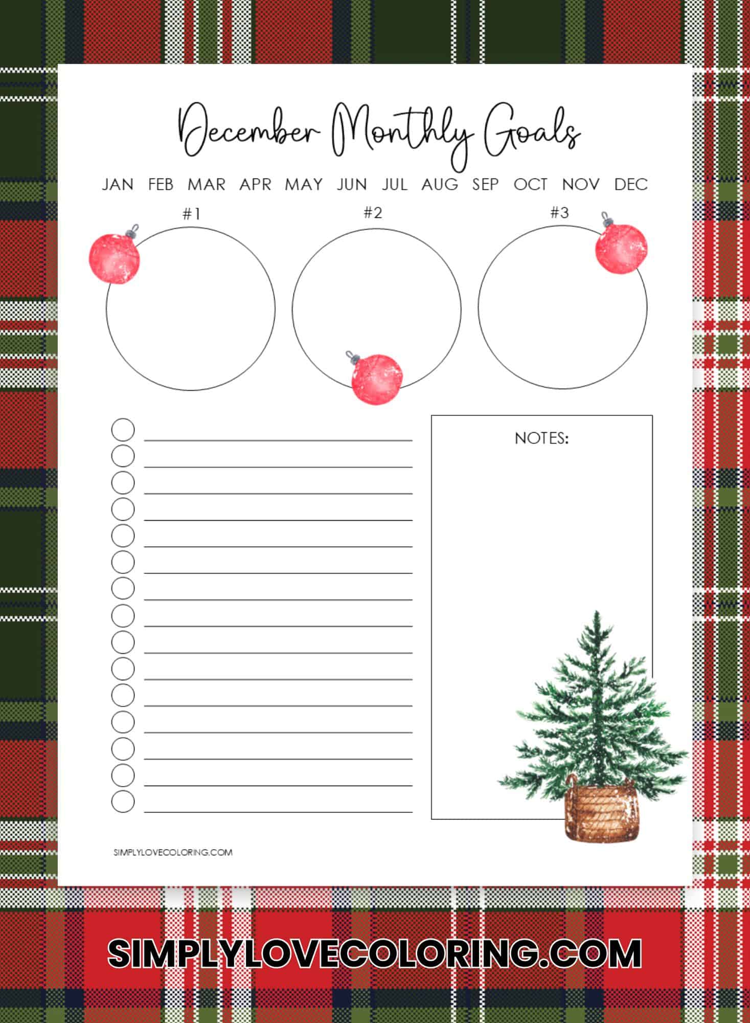 December Planner Printables (Free PDF Downloads) - Simply Love Coloring