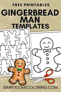 Gingerbread Man Templates (Free PDF Printables) - Simply Love Coloring