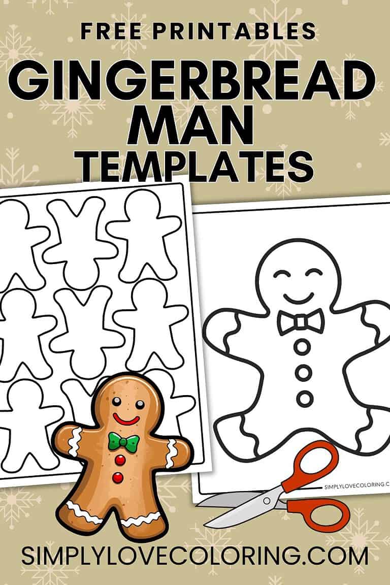Gingerbread Man Templates (Free PDF Printables) - Simply Love Coloring