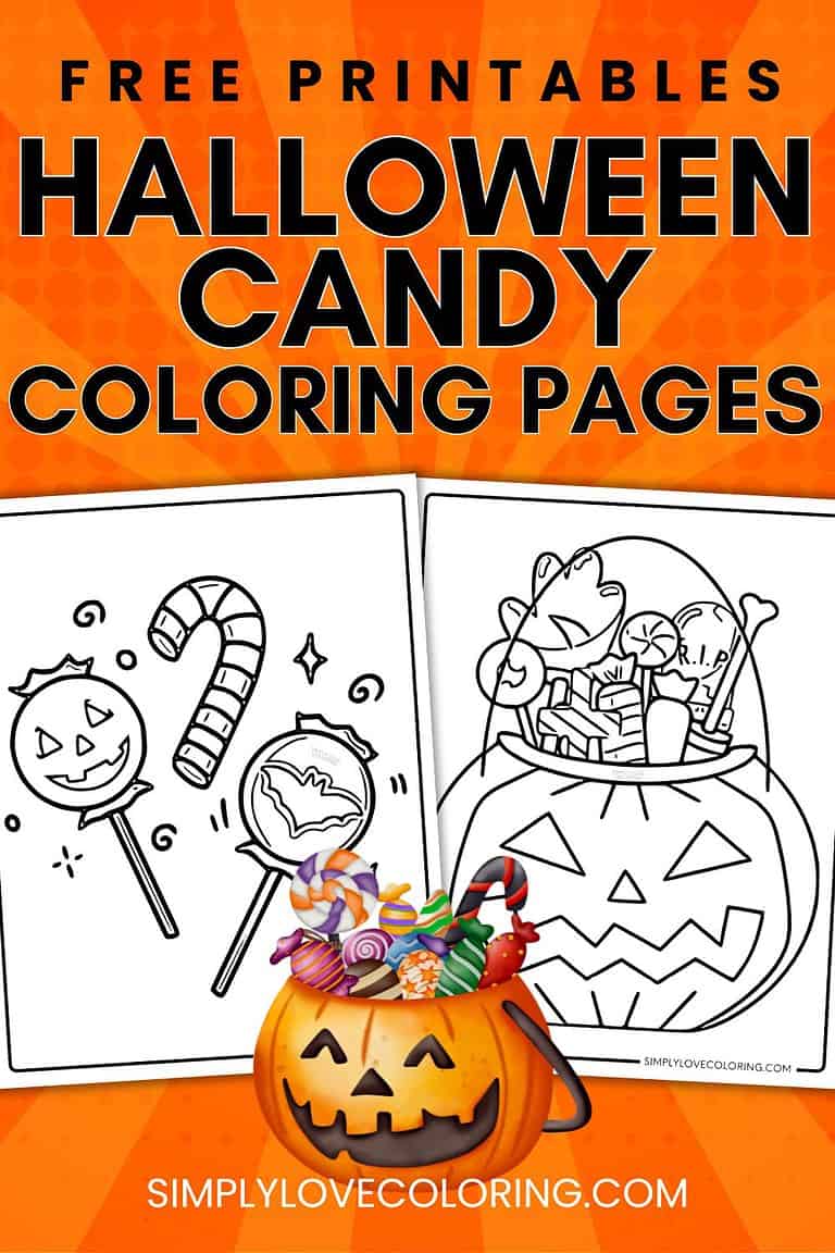 Halloween Candy Coloring Pages (Free PDF Printables) - Simply Love Coloring