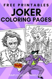 Joker Coloring Pages (Free PDF Printables) - Simply Love Coloring