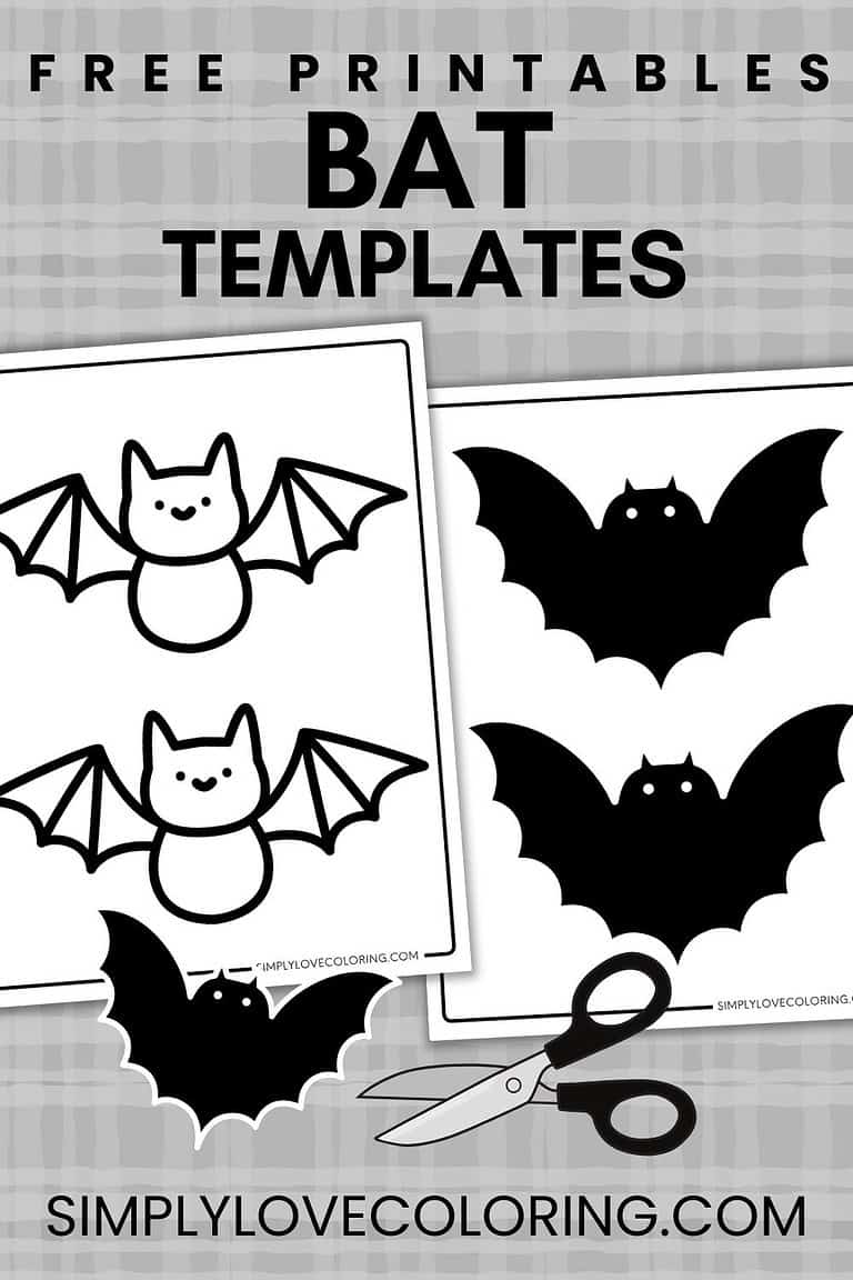 Bat Templates (Free PDF Printables) - Simply Love Coloring