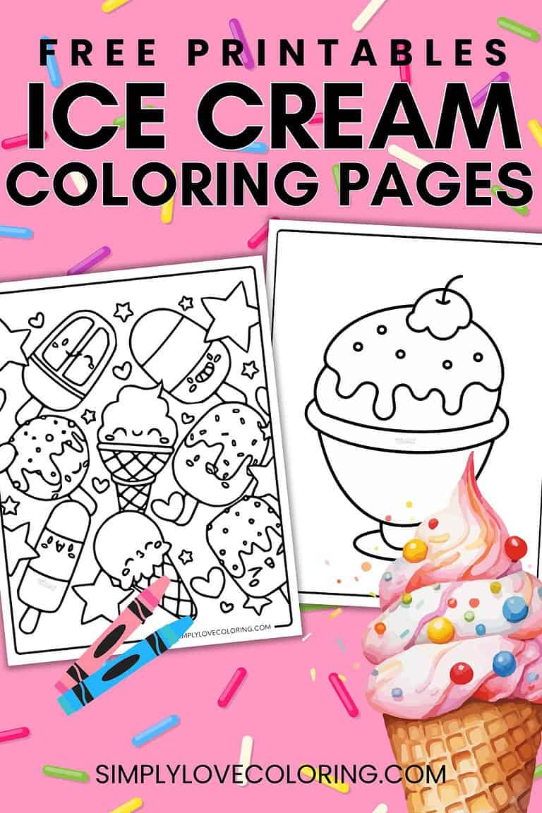 Ice Cream Coloring Pages (Free PDF Printables) - Simply Love Coloring