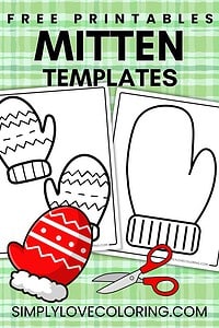 Mitten Templates (Free PDF Printables) - Simply Love Coloring