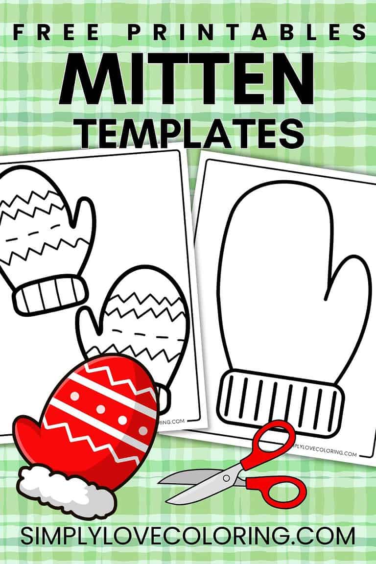 Mitten Templates (Free PDF Printables) – Simply Love Coloring