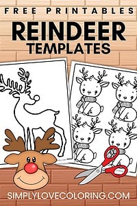 Reindeer Templates (Free PDF Printables) - Simply Love Coloring