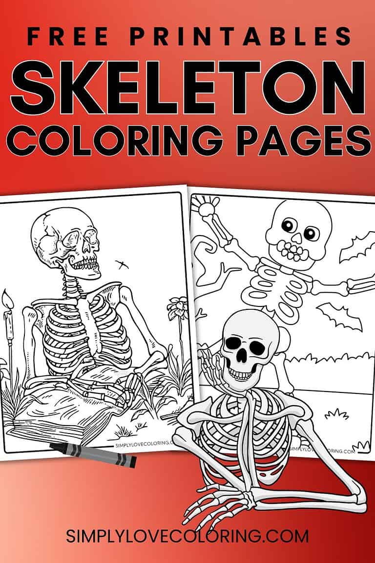 Skeleton Coloring Pages (Free PDF Printables) - Simply Love Coloring