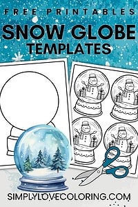 Snow Globe Templates (Free PDF Printables) - Simply Love Coloring