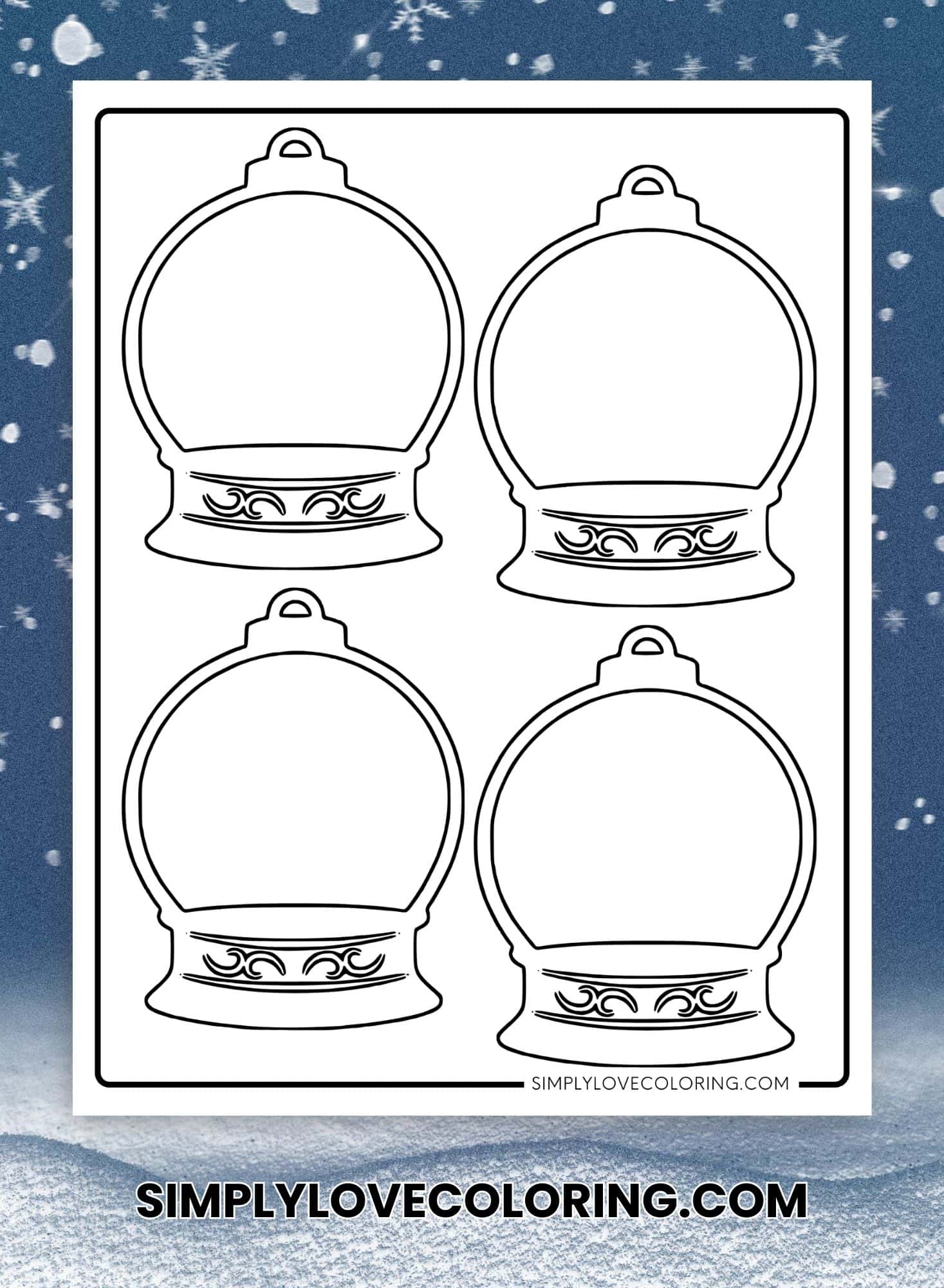 Snow Globe Templates (Free PDF Printables) - Simply Love Coloring