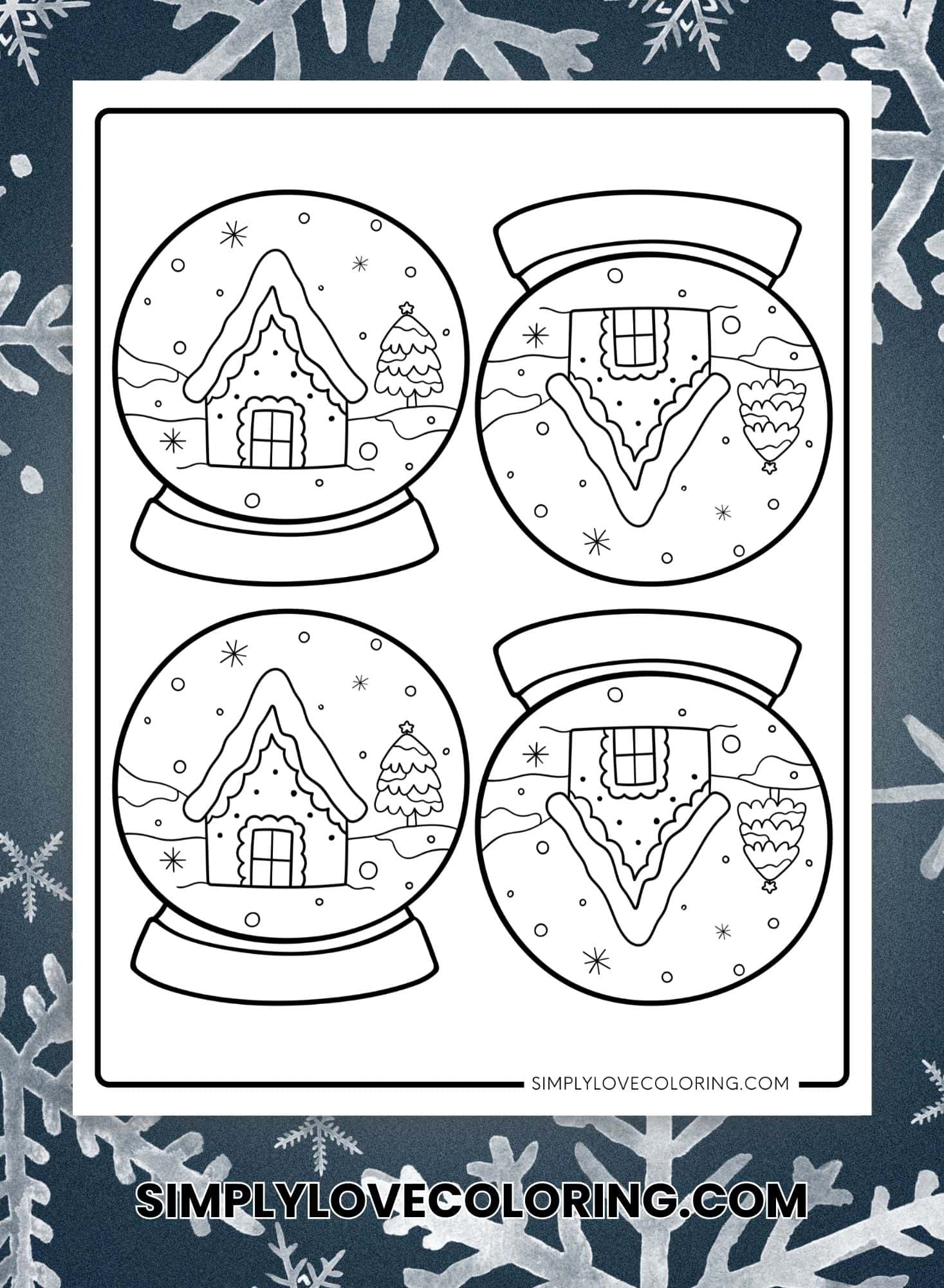 Snow Globe Templates (Free PDF Printables) - Simply Love Coloring
