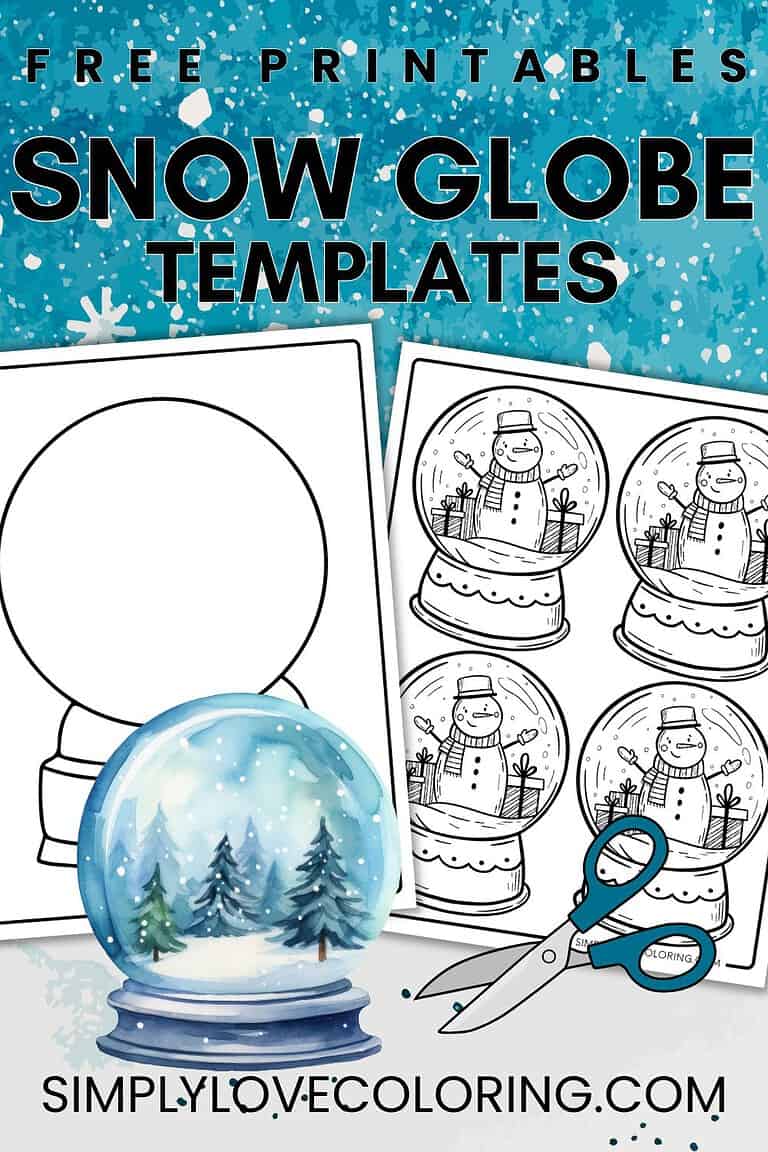 Snow Globe Templates (Free PDF Printables) - Simply Love Coloring