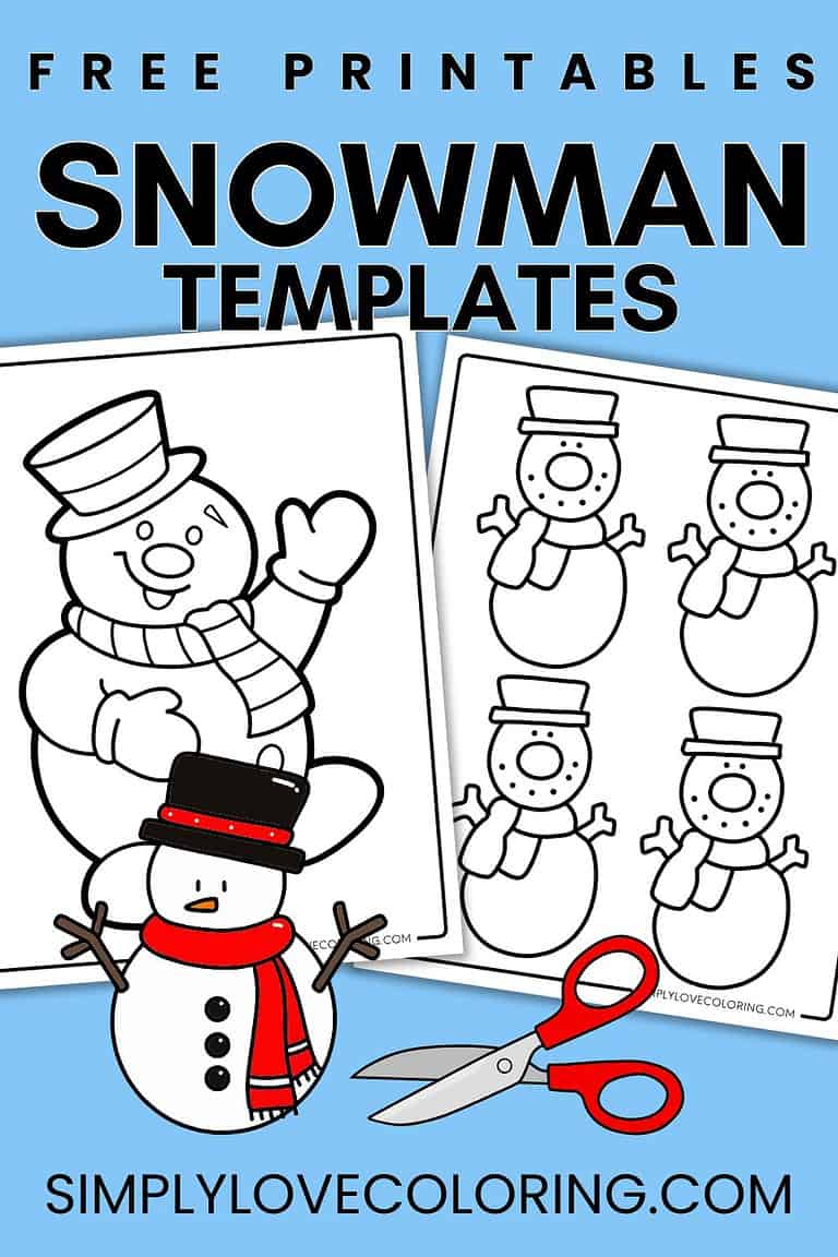 Snowman Templates (Free PDF Printables) - Simply Love Coloring
