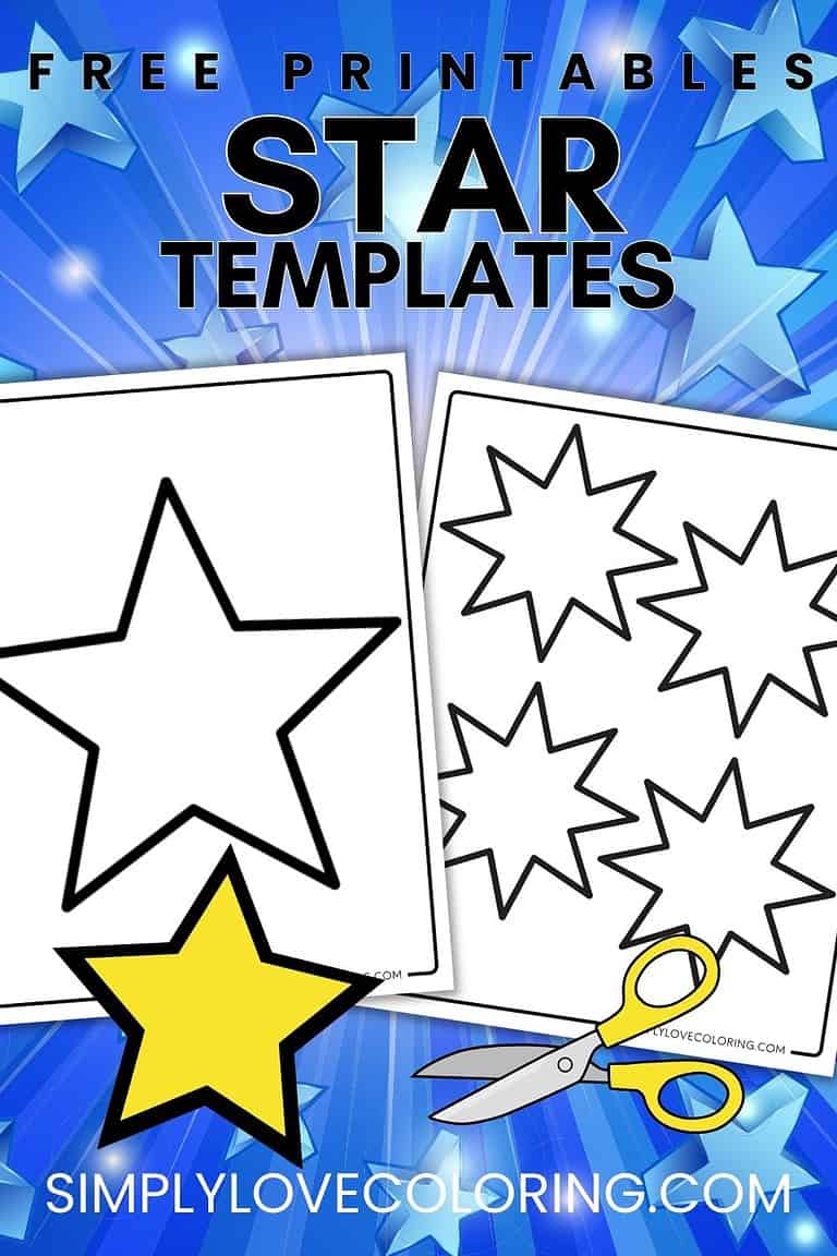 Star Templates (Free PDF Printables) - Simply Love Coloring