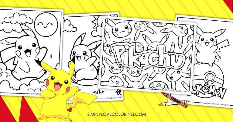 Pikachu Coloring Pages (Free PDF Printables) - Simply Love Coloring