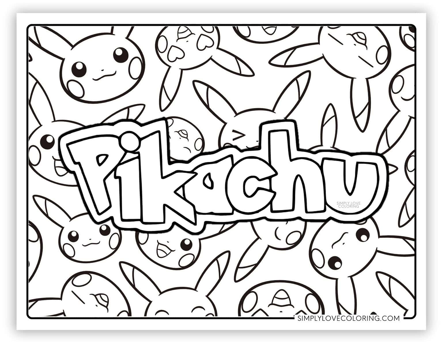Pikachu Coloring Pages (Free PDF Printables) - Simply Love Coloring