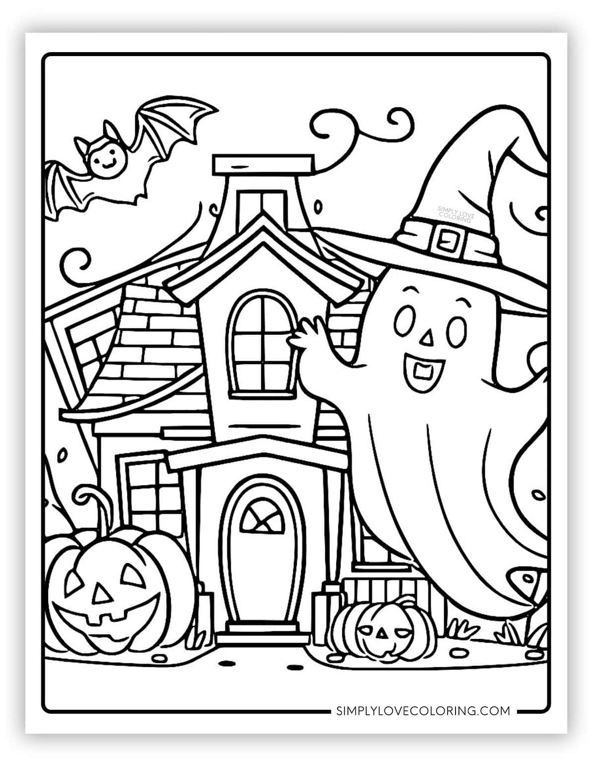 Ghost Coloring Pages (Free PDF Printables) - Simply Love Coloring
