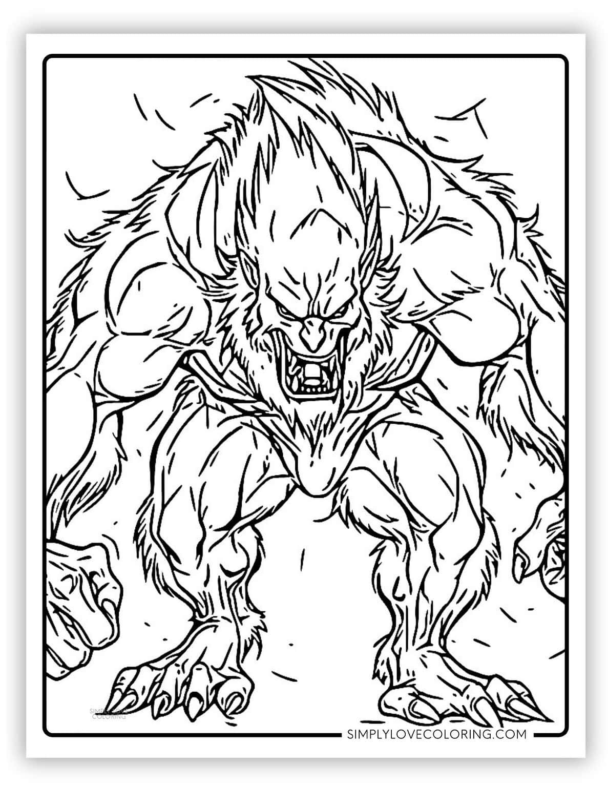Werewolf Coloring Pages (Free PDF Printables) - Simply Love Coloring